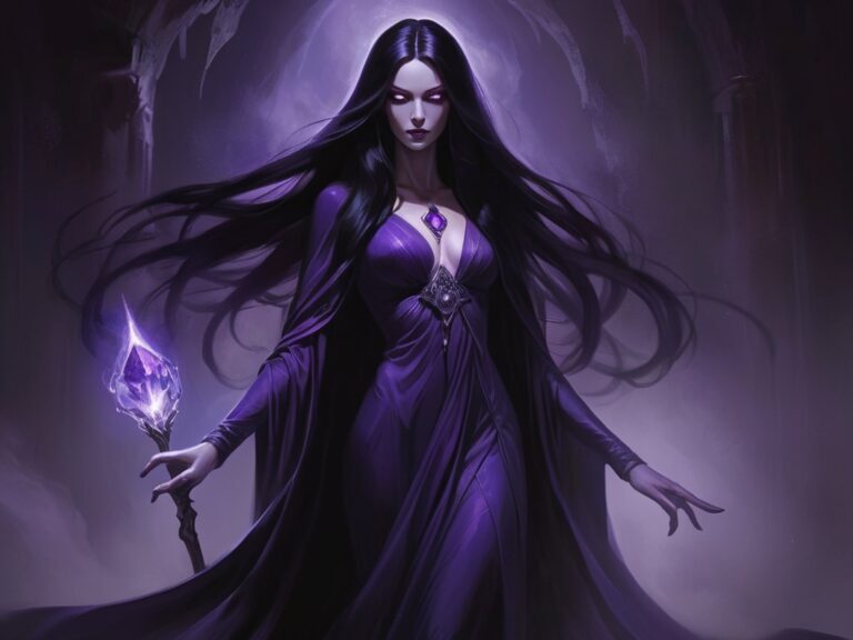 Nyxara, Goddess of Shadow and Nightmares - The World of Nathakra